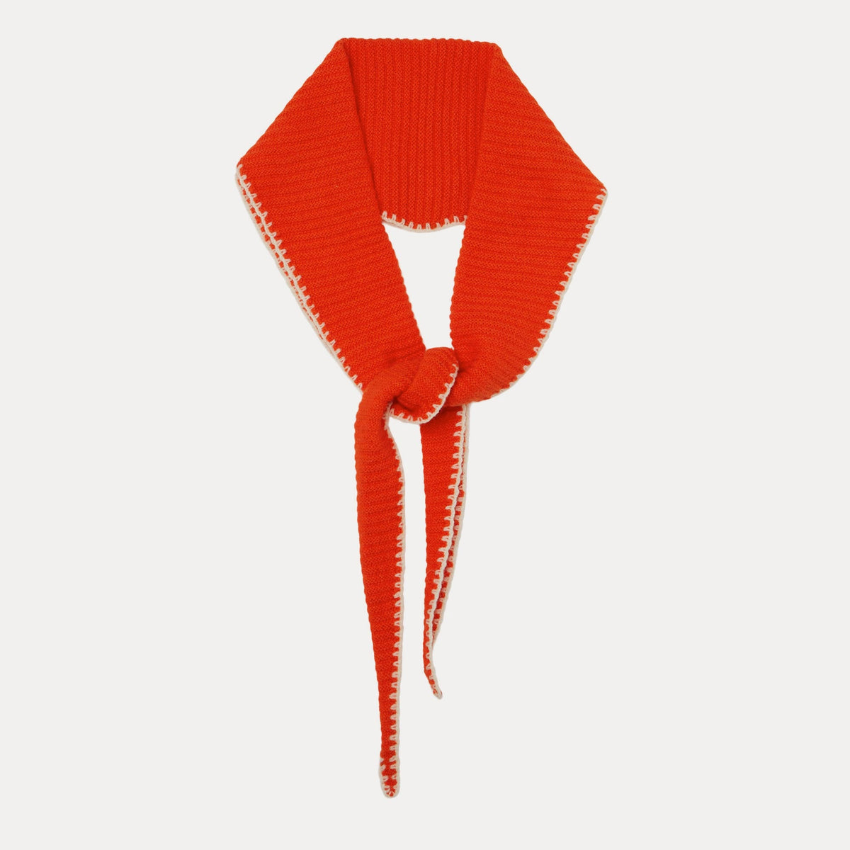 Somerville Scarves | Orange Cashmere Stitched Skinny Scarf – Hey Jude
